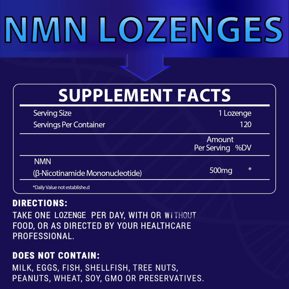 NMN 500MG (120 Lozenges(Pack of 1))