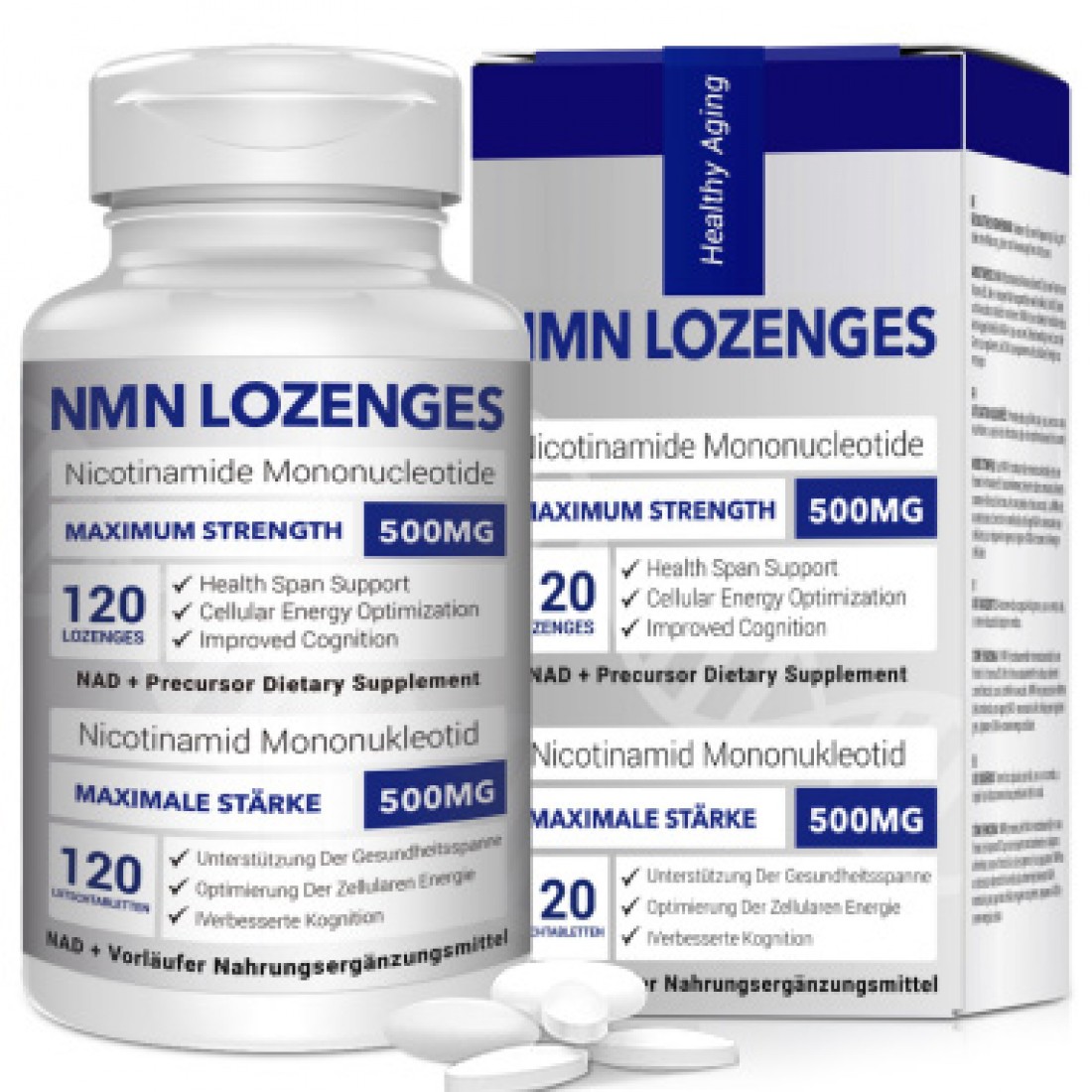 NMN 500MG (120 Lozenges(Pack of 1))