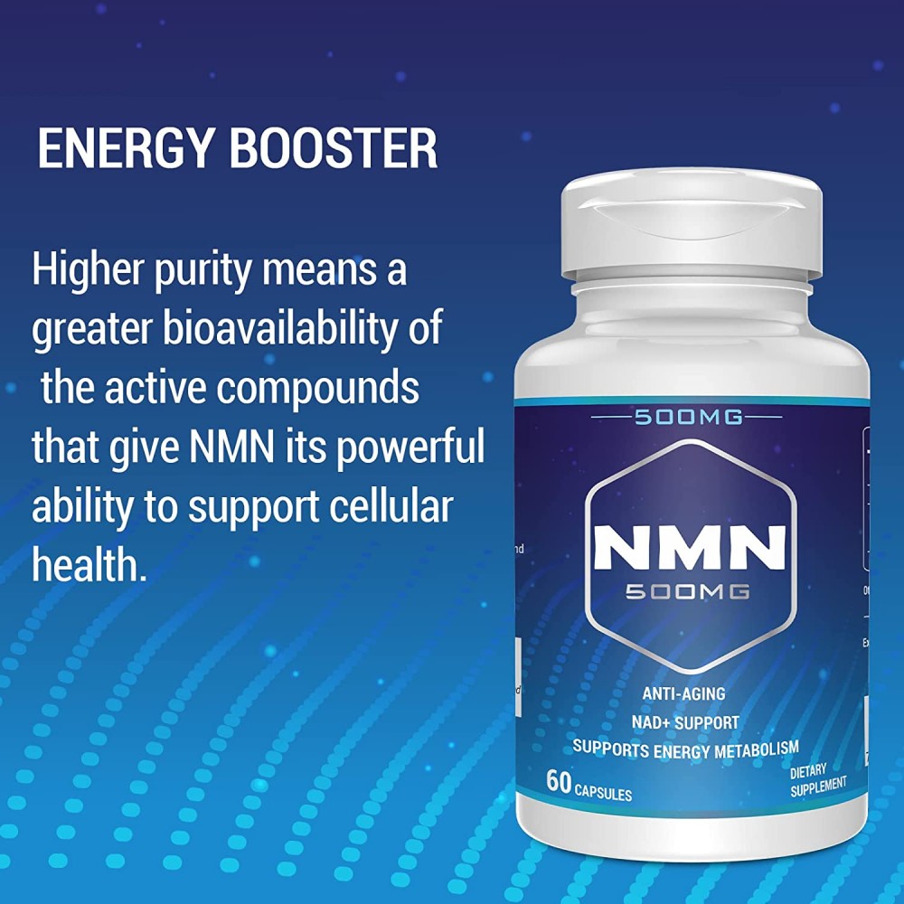 NMN Supplements 500mg Capsules (60 Count(Pack of 1)